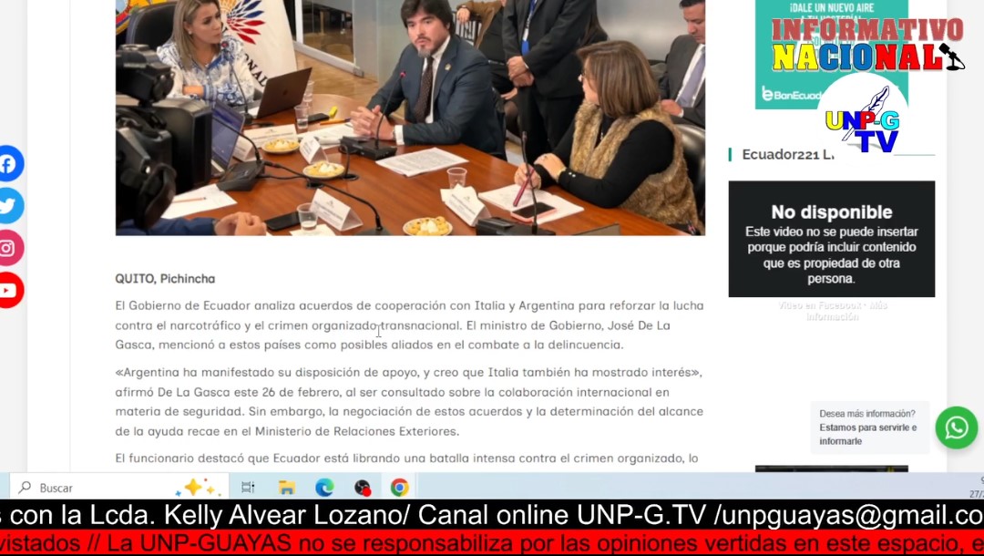 Informativo Nacional: Ecuador busca apoyo en Italia y Argentina para ...